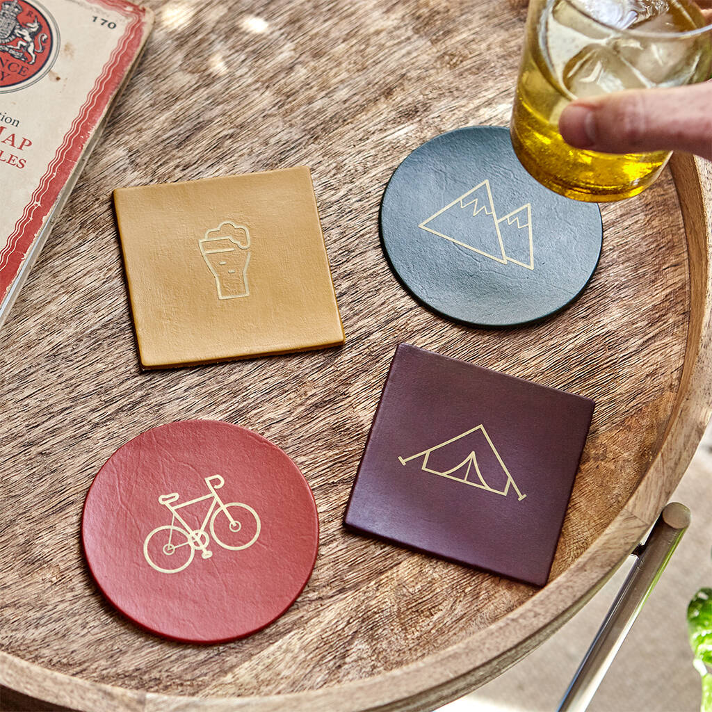 Circle Personalised Symbol Hobby Coasters – Parkin and Lewis
